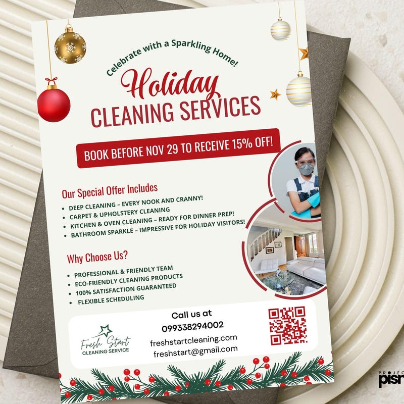 Cleaning Flyer Qr Code - Etsy