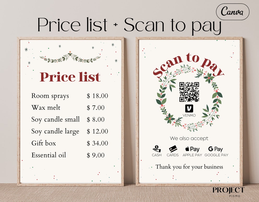 Craft Show Bundle Signs, Small Business Template, Order Form Template ...