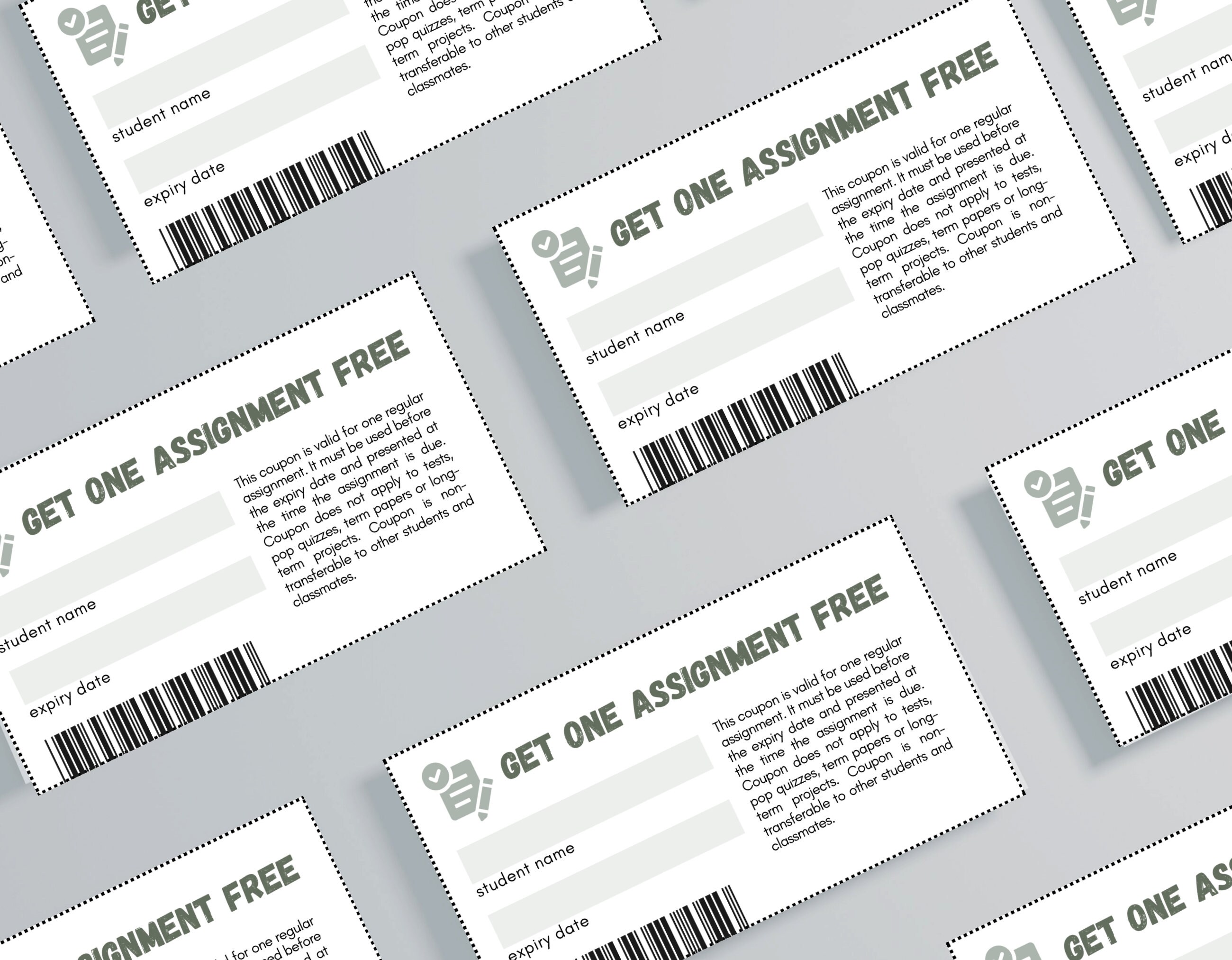 Homework Pass Coupon: One Free Assignment, Classroom Reward (PDF) - Etsy