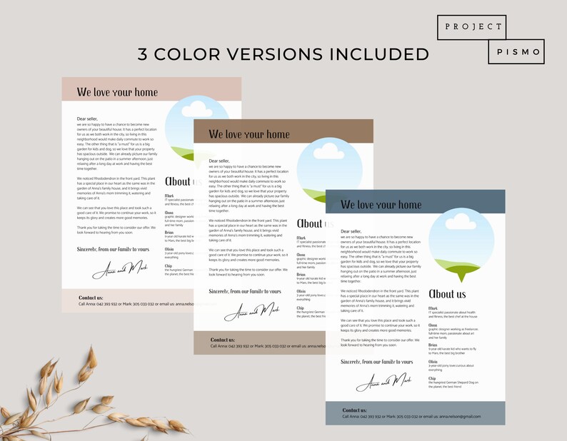 Home Offer Letter Template Letter to Seller Home Offer Cover - Etsy