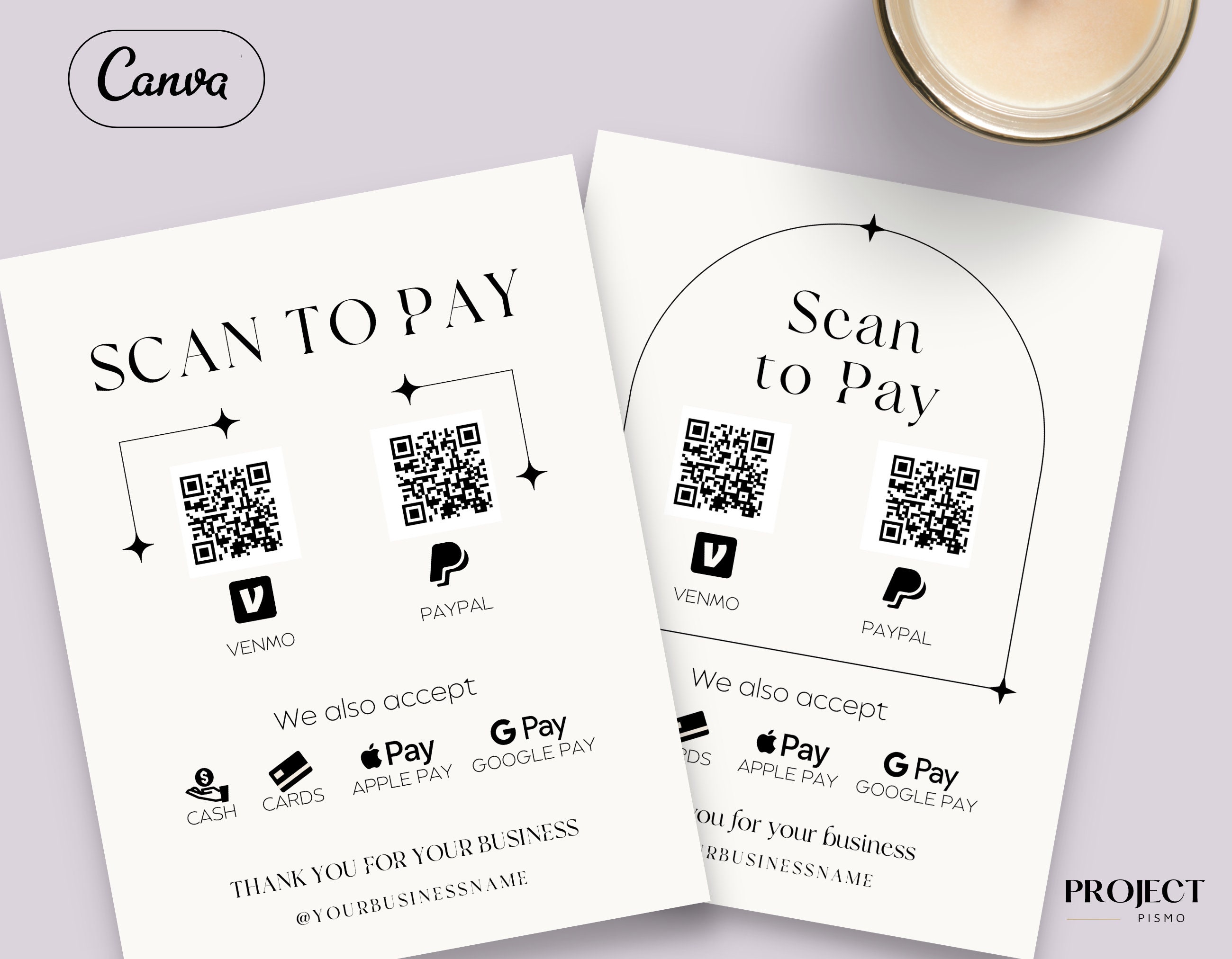 Craft Show Scan to Pay Sign: Boho QR Code Template (editable) - Etsy