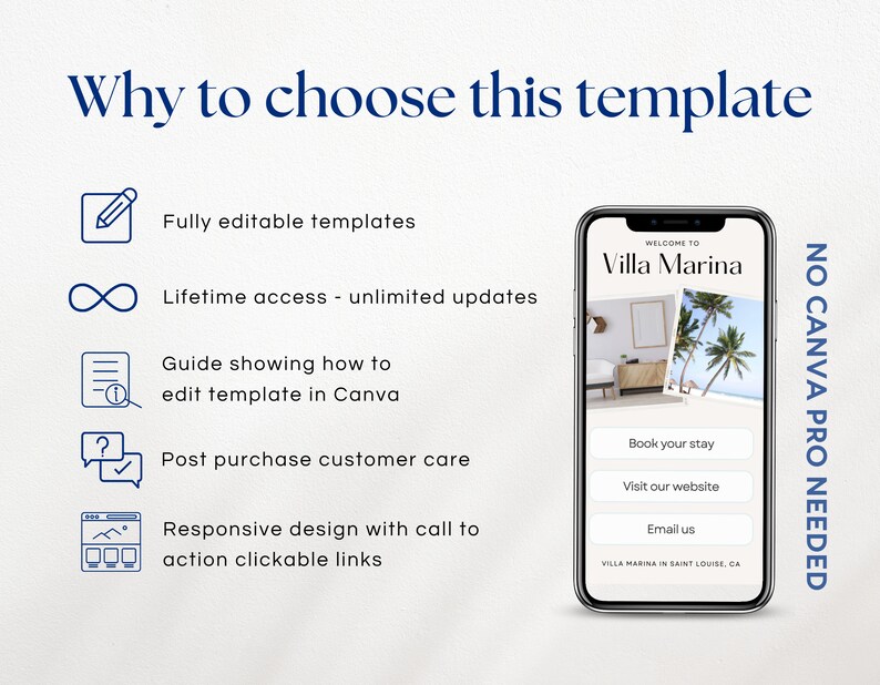 Instagram Link in Bio Page for Airbnb Canva Template Ocean - Etsy