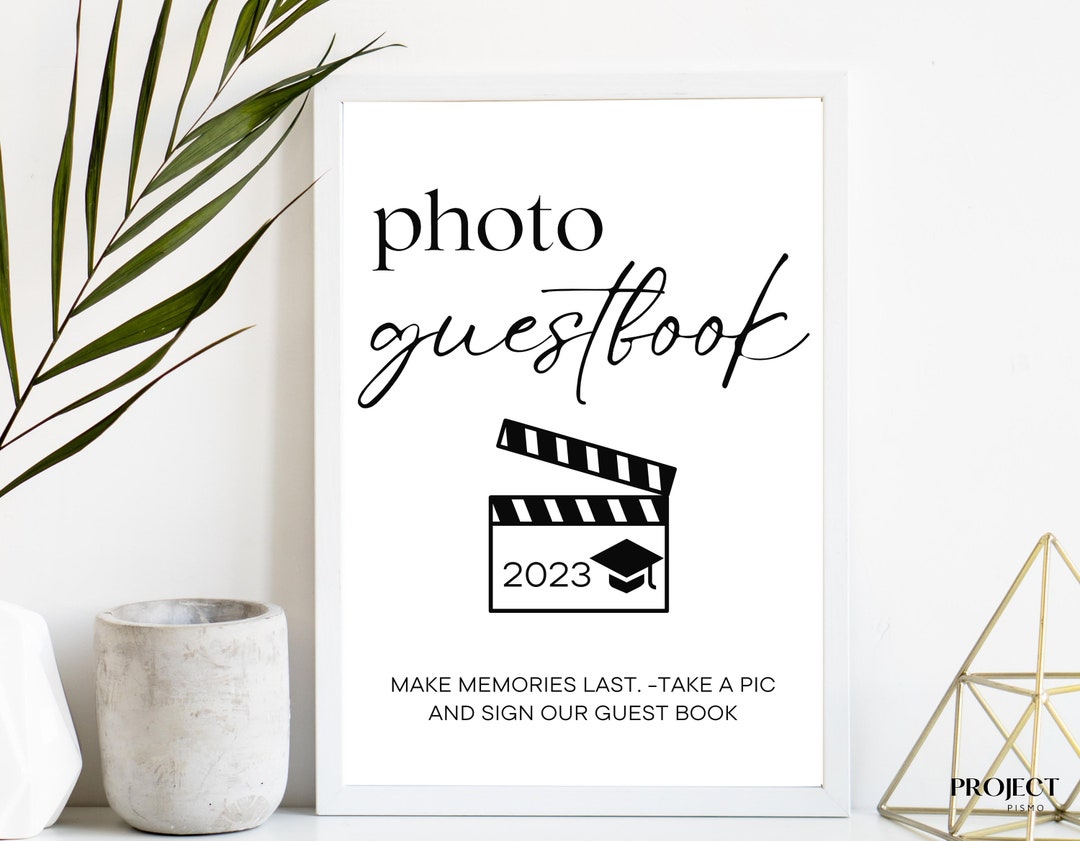Graduation Party Photo Booth Signs, Guestbook for Grad Party Poster ...