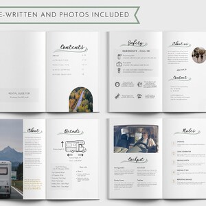 RV Rental Welcome Book Template, Camper Rental Guidebook, Booklet for ...