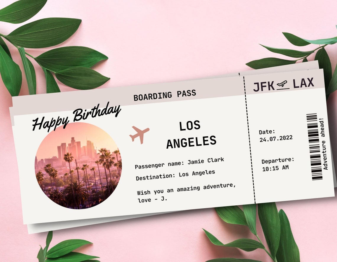 DIY Boarding Ticket Template Editable Boarding Pass Fake - Etsy