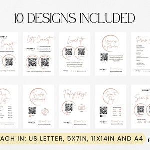 Small Business Bundle Template, Leave Us a Review Flyer, Editable Sign ...