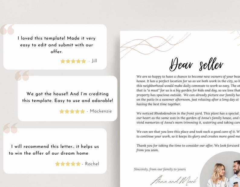 Buyer Letter to Seller Offer Letter Template Editable in - Etsy