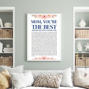 The Best Mom Gif Idea, Custom Mother and Daughter Print, Mother's Day ...