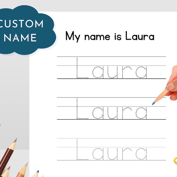 Name Tracing Sheet - Etsy
