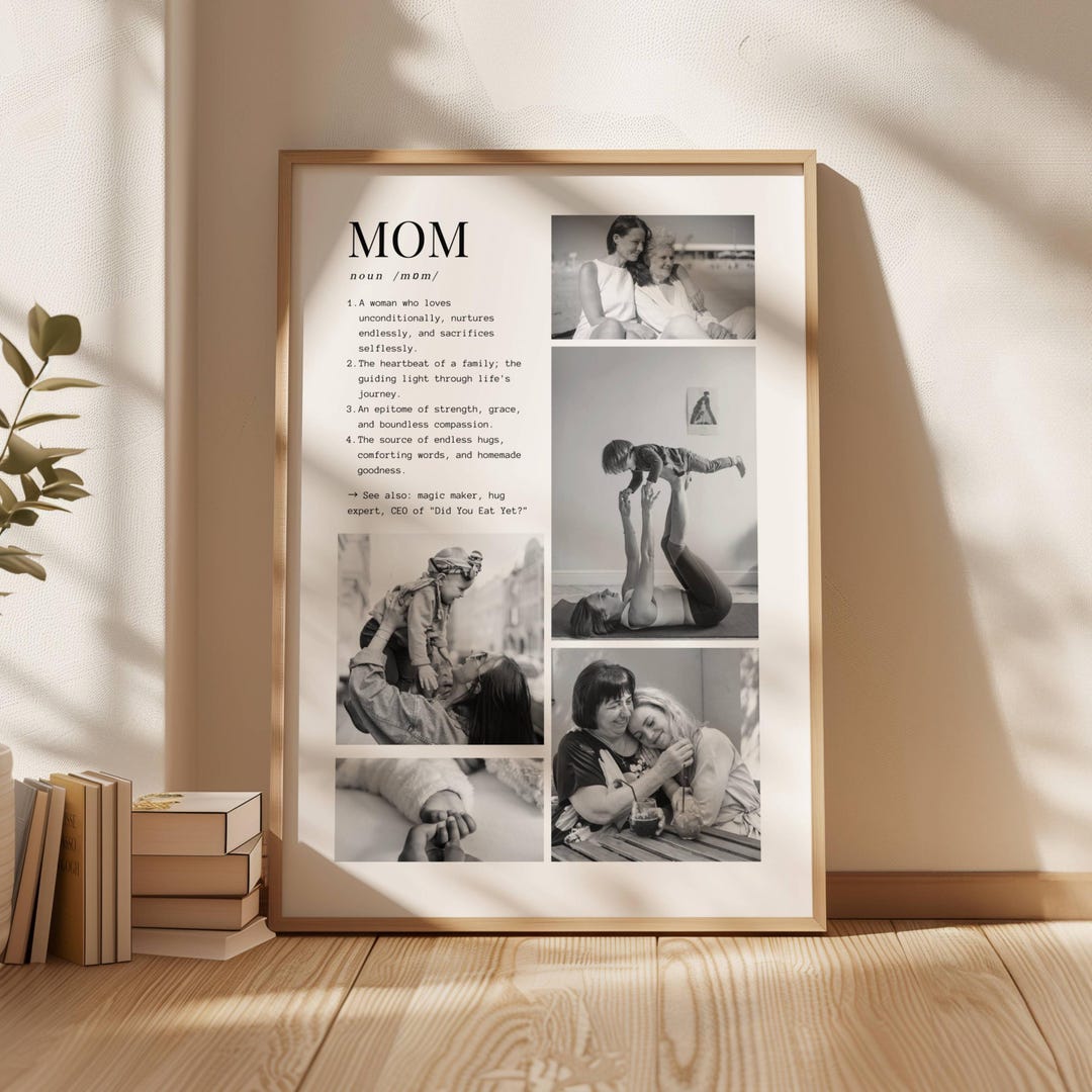 Personalized Mom Definition Wall Art Printable Poster Photo Gift From ...