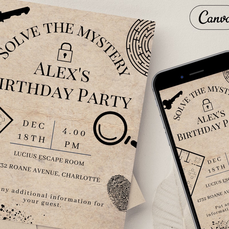 Mystery Solve Invite - Etsy