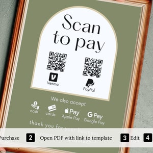 Contactless Payment Sign for Craft Show, Local Market San to Pay Sign ...