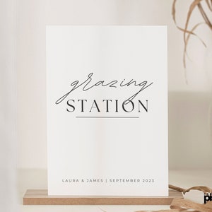 Grazing Station Sign Editable Template for Wedding Grazing Table Sign ...