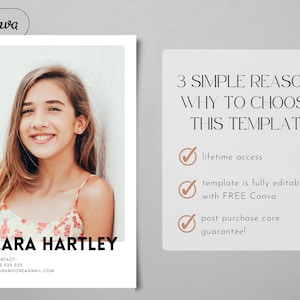 Kids Comp Card, Young Girl or Boy, Teen Model Portfolio, Casting Card ...