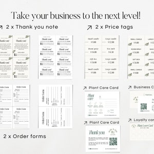 Plant Shop Signs Bundle Vendor Plant Business Template Garden Social ...