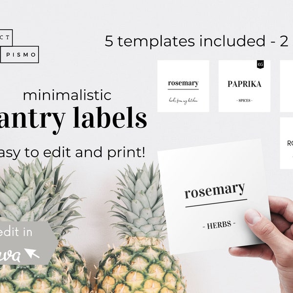 Minimalist Pantry Labels - Etsy