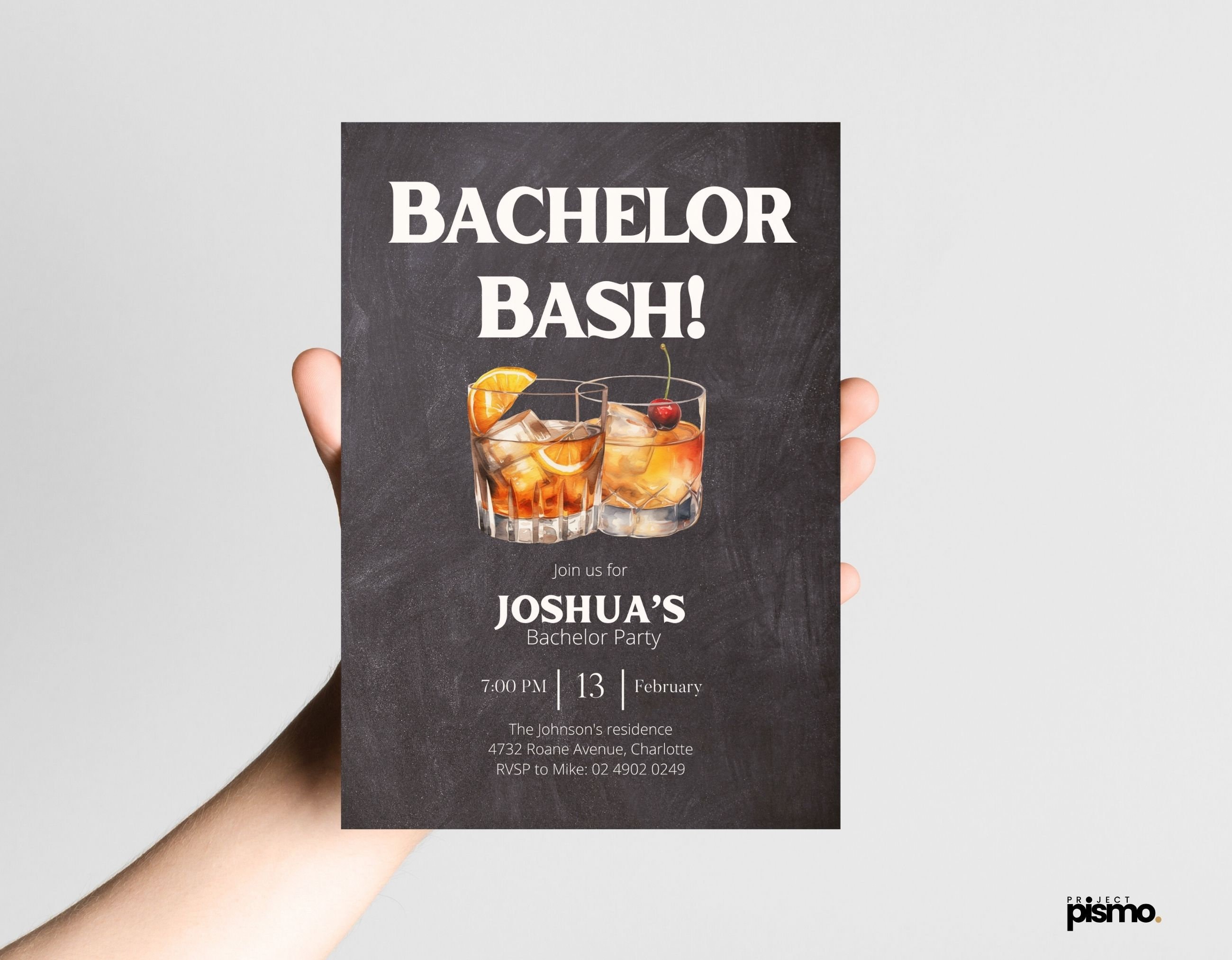 Bachelor Bash Invitation Template, Groomsman Party Invitation Template ...