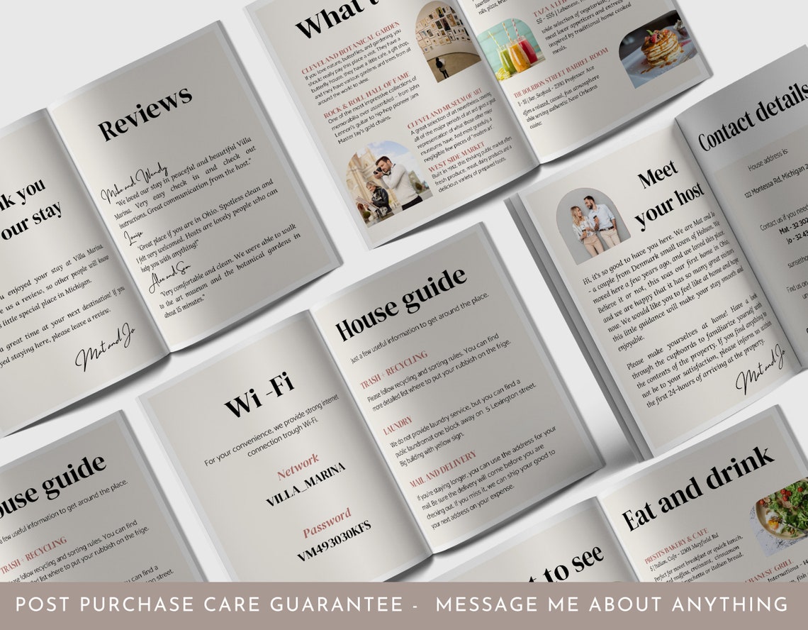 Editable Airbnb Guidebook for Superhost Template for Welcome - Etsy