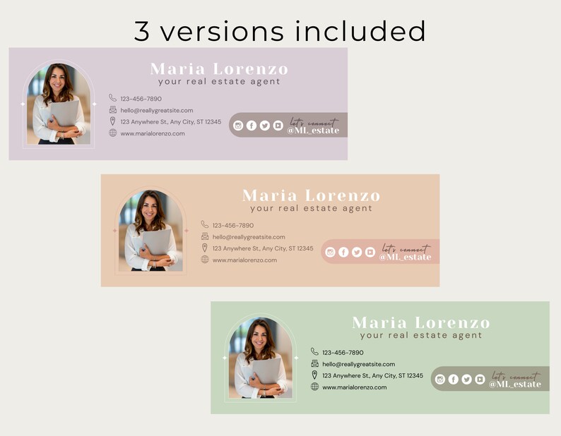 Email Signature Template Canva Design for Customizable Email - Etsy