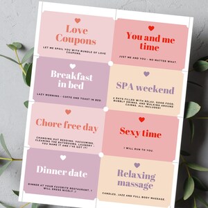 Customizable Love Coupon Book, Printable Valentine's Day Gift, Last ...