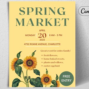 Spring Fling Market Flyer, Arts and Crafts Show, Flower and Plant Bake ...