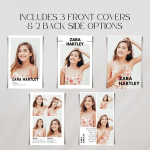 Kids Comp Card, Young Girl or Boy, Teen Model Portfolio, Casting Card ...