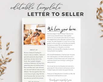 Editable Home Love Letter to the Seller House Offer With - Etsy