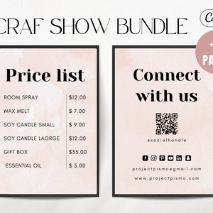 Craft Show Template Bundle Signs, Small Business, Order Form Template ...