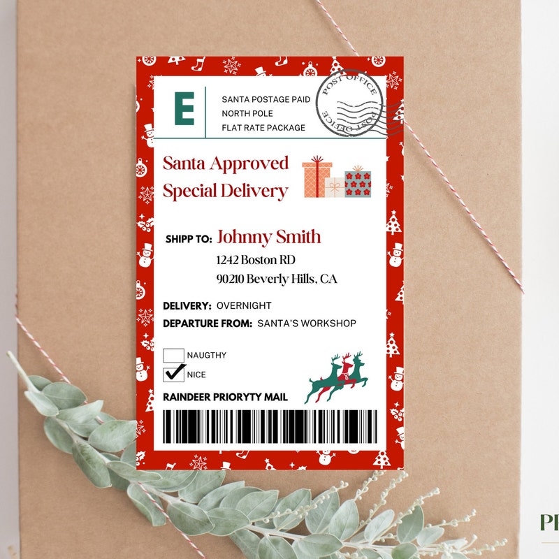 North Pole Mail Sticker - Etsy