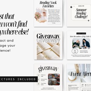 Modern Bookstagram Templates for Instagram - Ultimate Bundle, Cozy ...