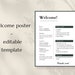 Welcome Poster Template Editable Digital Download - Etsy