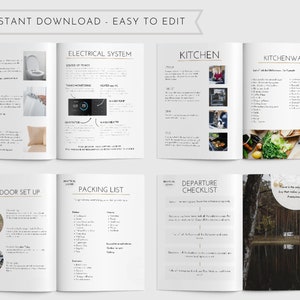 RV Rental Welcome Guidebook Template Motorhome Binder Camper - Etsy