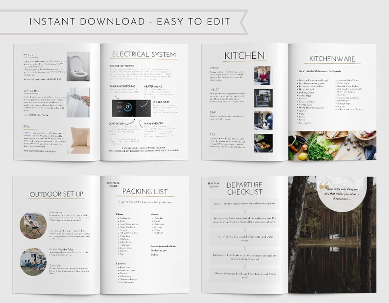 RV Rental Welcome Guidebook Template Motorhome Binder Camper - Etsy