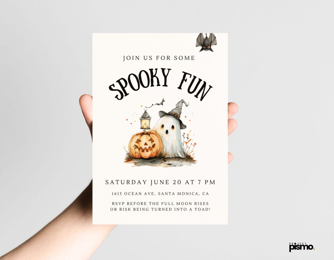 Spooky Fun Halloween Party Invitation Template, Card and Mobile, Spooky ...