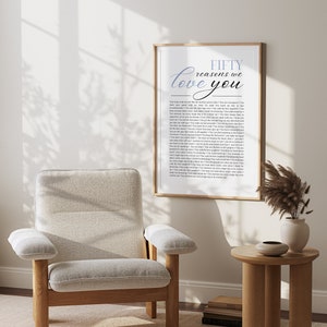 60 Reasons We Love You Printable Poster for Last Minute Heartfelt ...