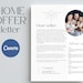 Home Offer Letter Template, Letter to Seller, Home Offer Cover Letter ...