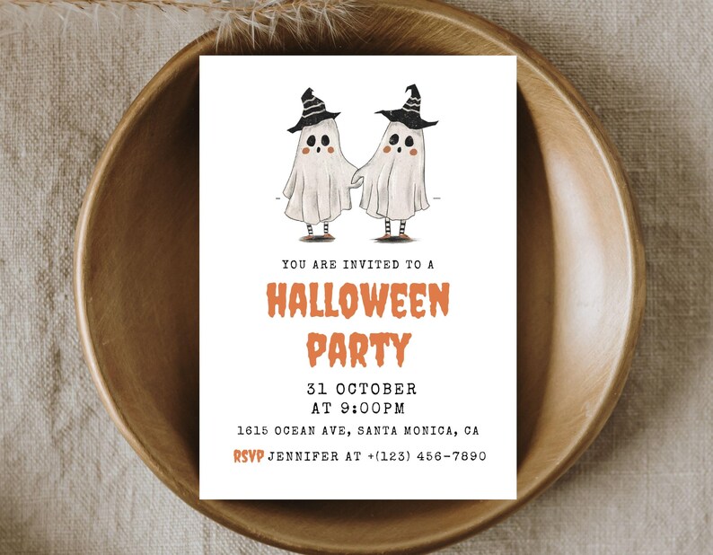 Spooky Fun Halloween Party Invitation Template, Card and Mobile, Spooky ...