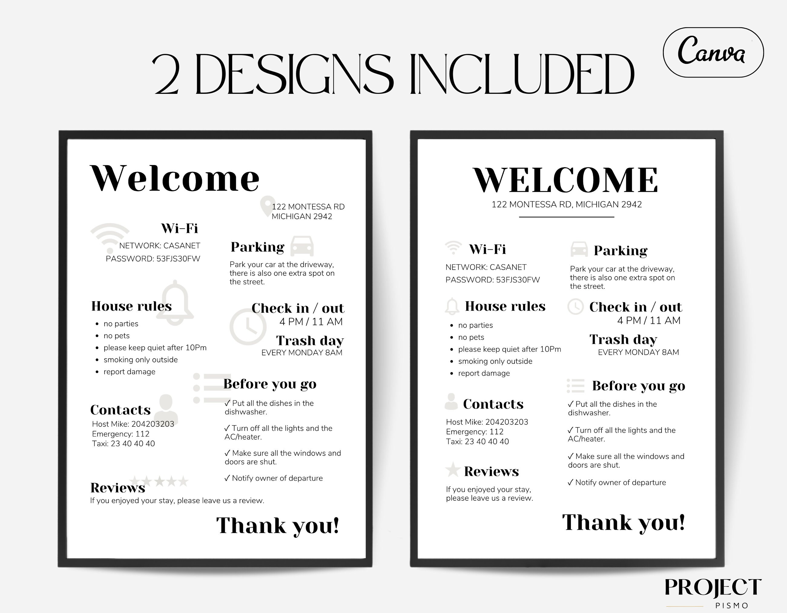 Airbnb Welcome Sign Template Vacation Rental Printable House - Etsy