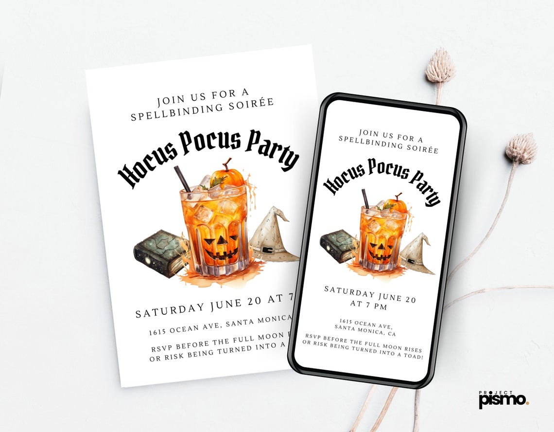 Spooky Fun Halloween Party Invitation Template, Card and Mobile, Spooky ...