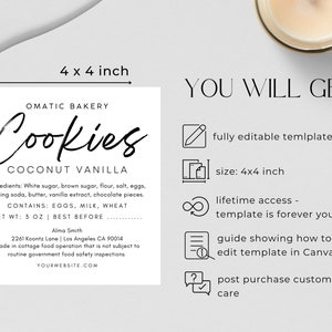Home Baked Goods Label Cottage Food Law Label Template Canva - Etsy