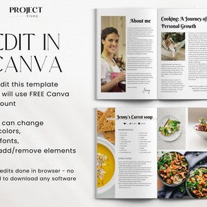 Editable Cookbook Template: Create Your Custom Recipe Book, Printable ...