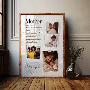 Custom Mother Gift, Personalized Mum Poster, Mom Photo Collage Print ...