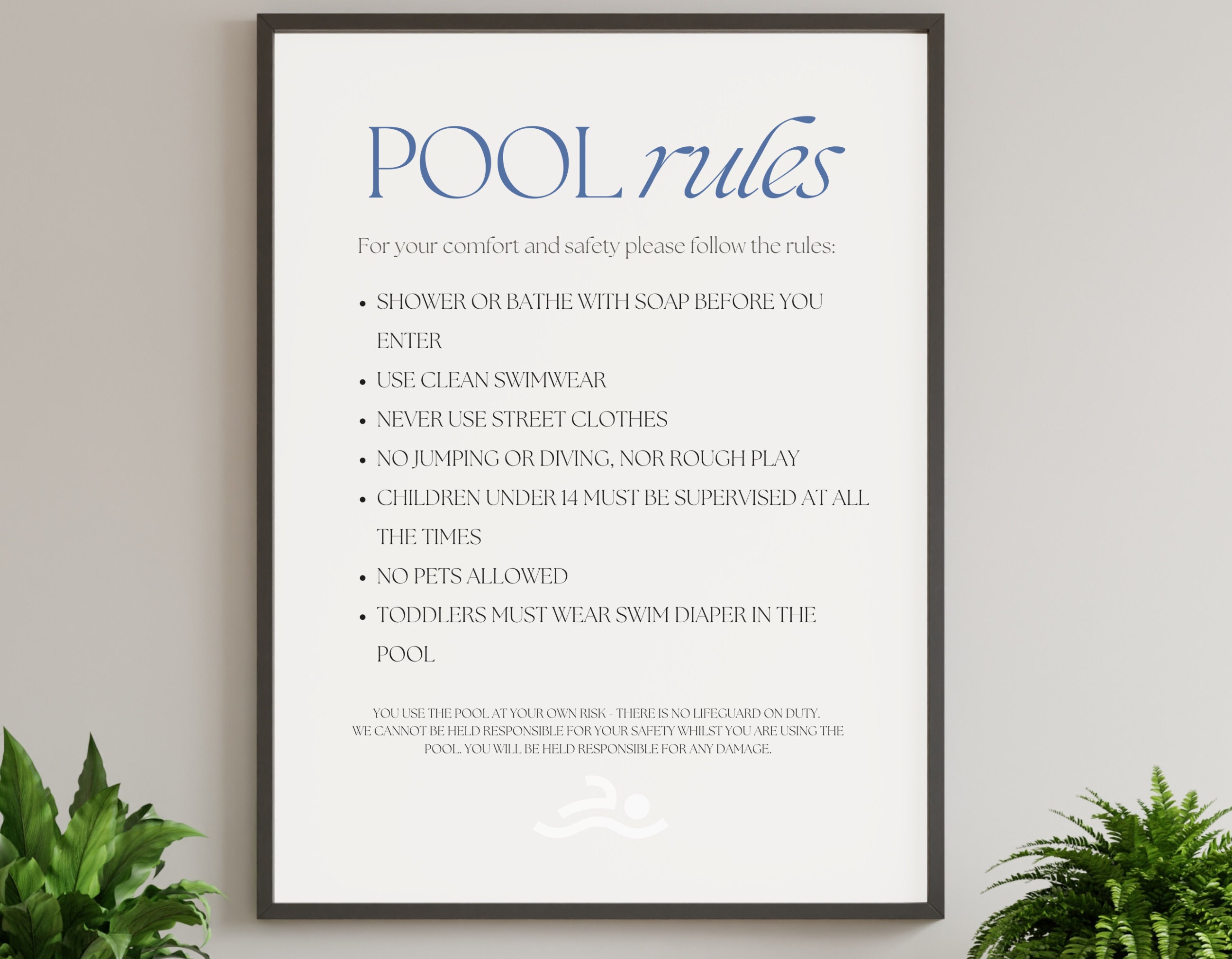 Hot Tub Sign for Aribnb Pool Rules Editable Template - Etsy