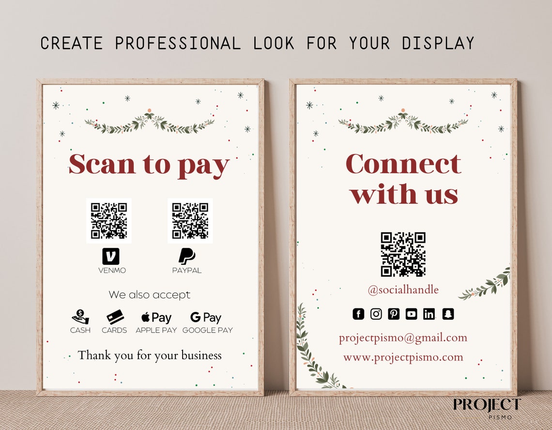 Craft Fair Display Signs Template for Holiday Market Show - Etsy