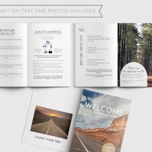 RV Rental Welcome Guidebook Template, Motorhome Binder, Camper Renters ...