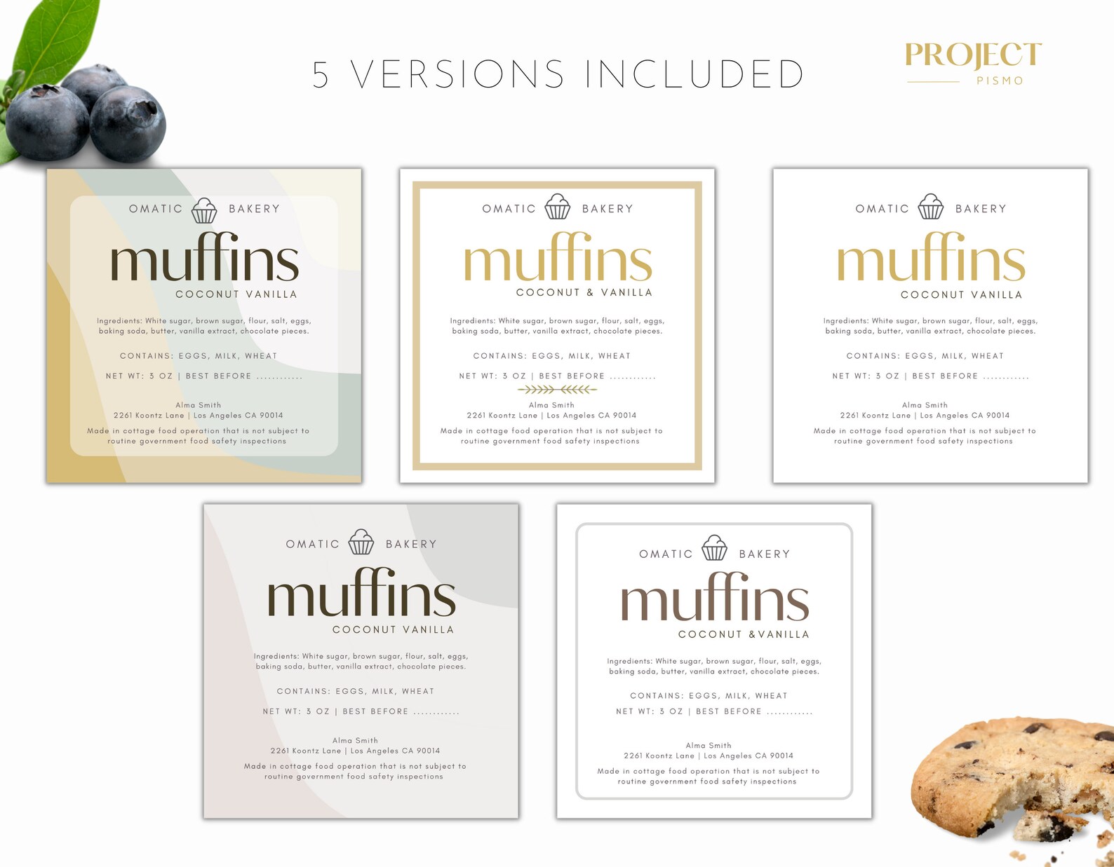 Cupcake Homemade Label Cottage Law Food License Label Home - Etsy