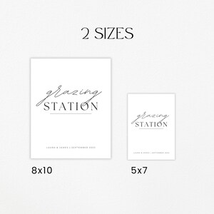 Grazing Station Sign Editable Template for Wedding Grazing Table Sign ...