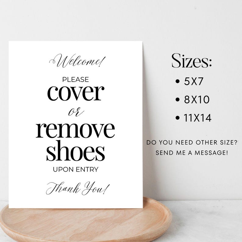 Please Remove Your Shoes Sign, No Shoes Printable, No Shoes in House ...