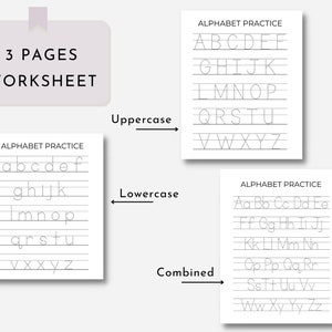 Printable Alphabet Letters Tracing Worksheets, Uppercase and Lowercase ...
