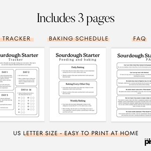 Sourdough Starter Tracker: Baking Schedule & FAQ (PDF) - Etsy